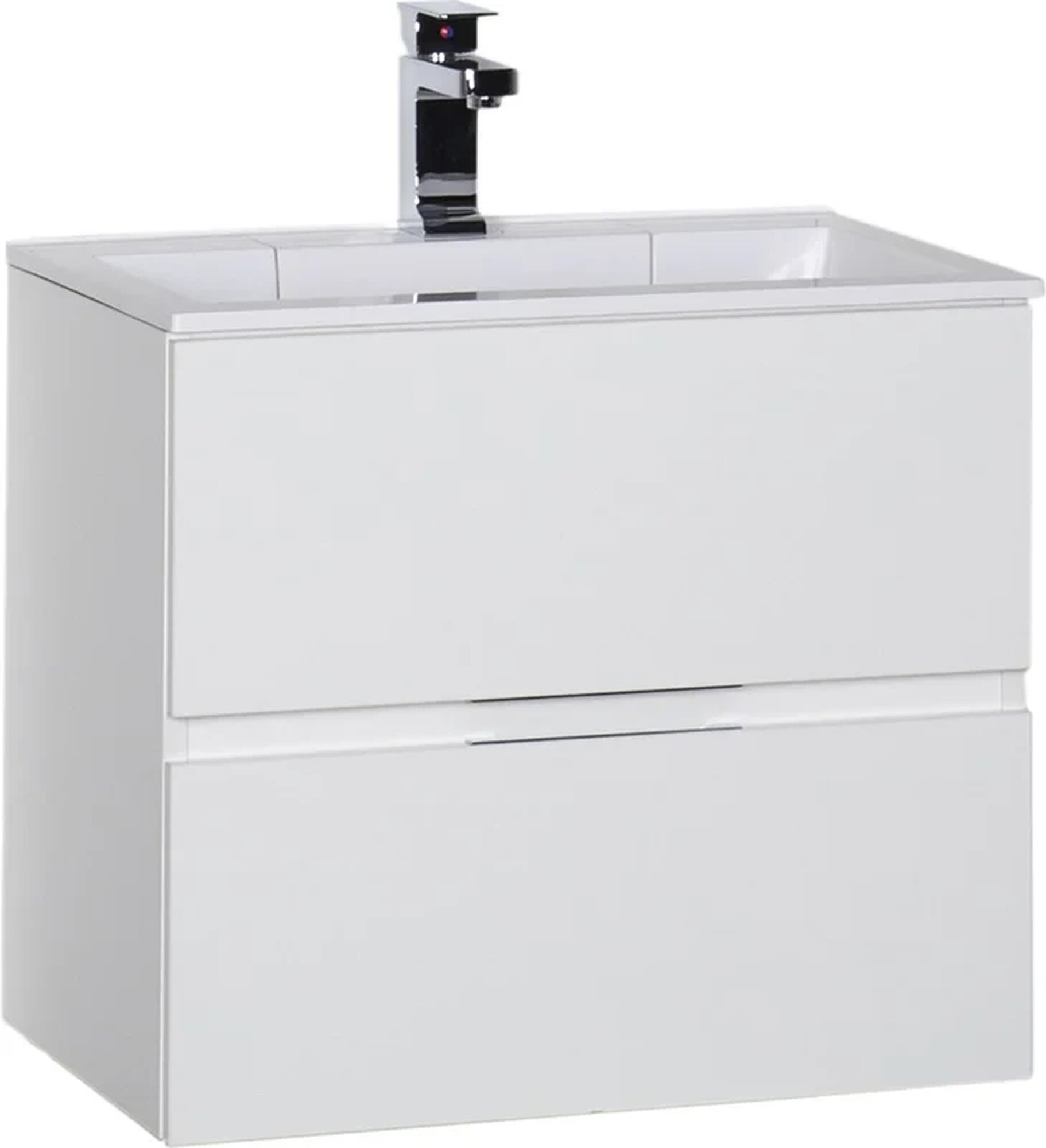 Тумба с раковиной Aquanet "Алвита", 60 см, белая, с доводчиками