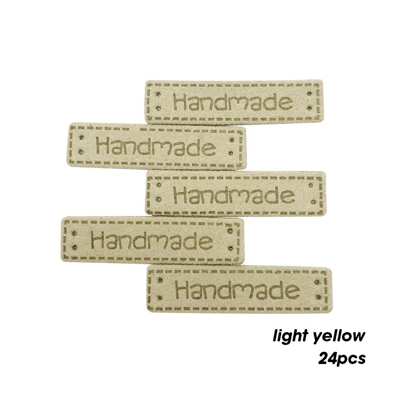 Этикетки "Handmade" Light Yellow 24шт
