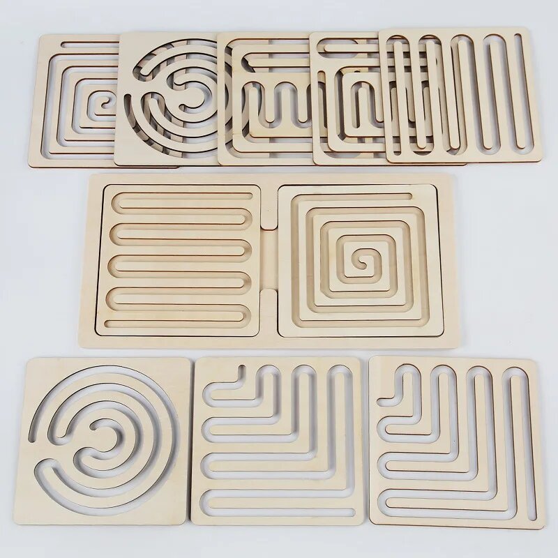 Деревянная обучающая доска-лабиринт AtushiBalang для детей от 3 лет ATS30359