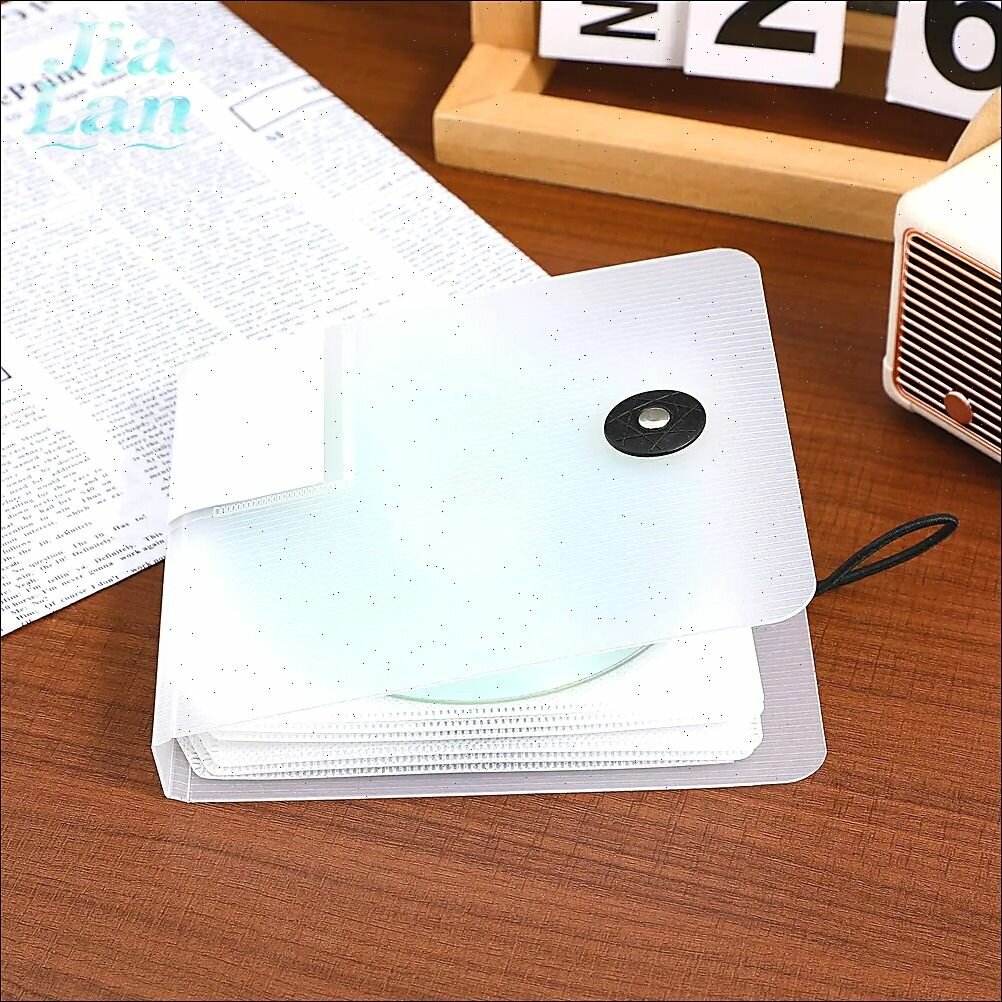 Альбом с прозрачными отделениями для CD дисков, формат 14x15.6 см, комплект 12 шт