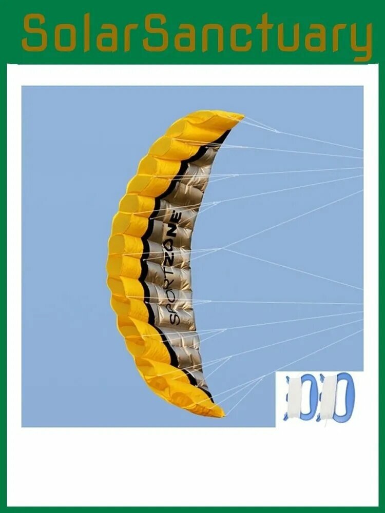 Парашют для кайта dual line parafoil, 2,5 м, желтый, для активного отдыха