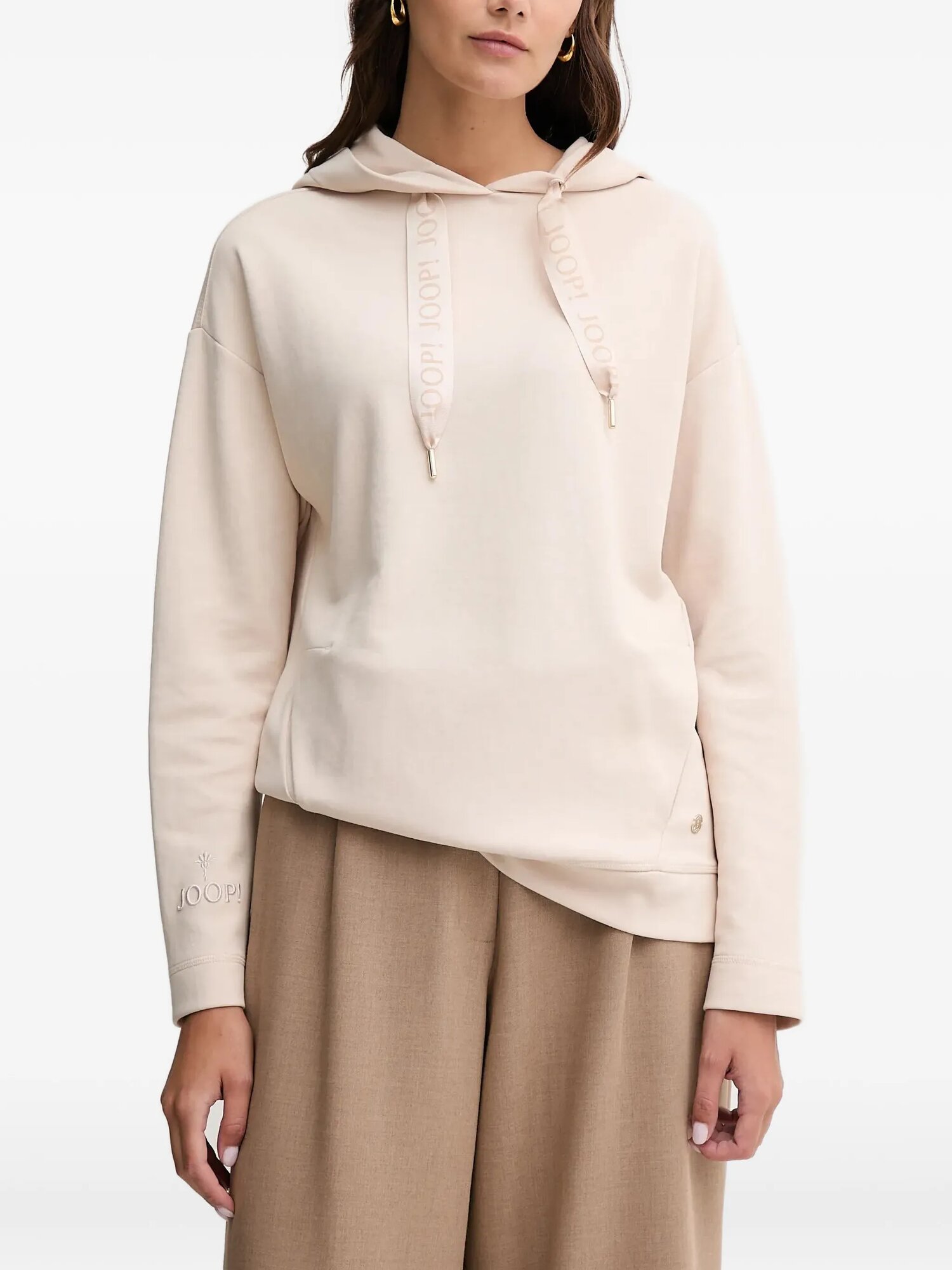 Худи Logo corded-ribbon hoodie