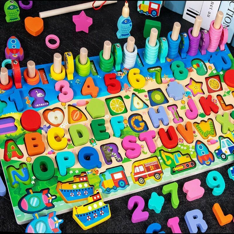 Детская головоломка для раннего развития 1-236 лет, цифровые когнитивные строительные блоки, игрушки для развития интеллекта мальчиков и девочек