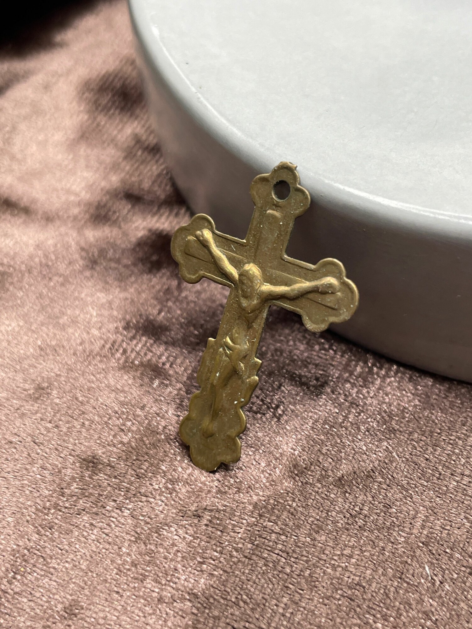 Винтажный нательный крест крестик, кулон