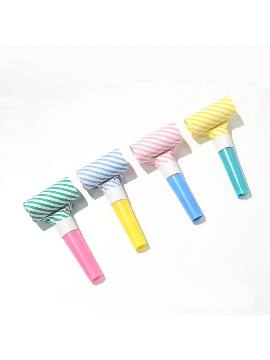 Праздничные дудки Змей с полосками, набор 8 шт