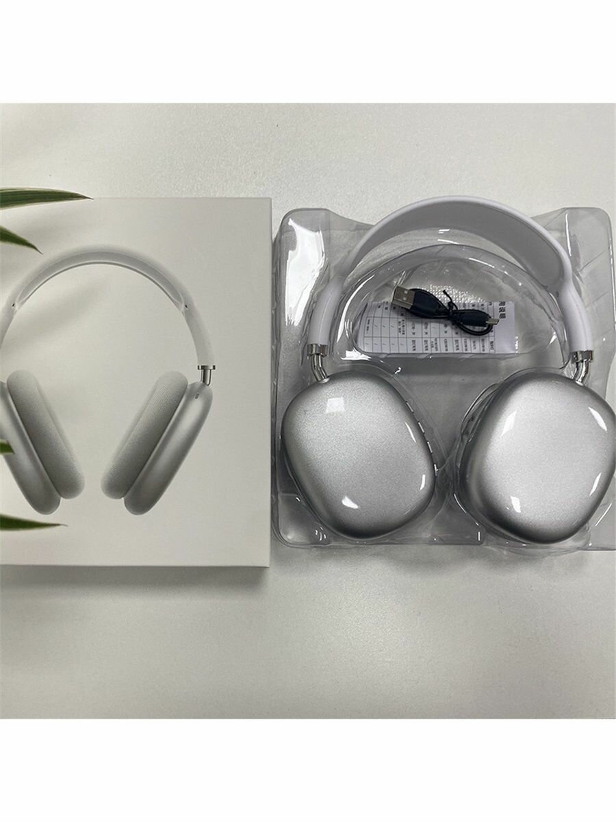 Lmkl Наушники с микрофоном Airpods Max, Bluetooth, 3.5 мм, белый накладные двухрежимные