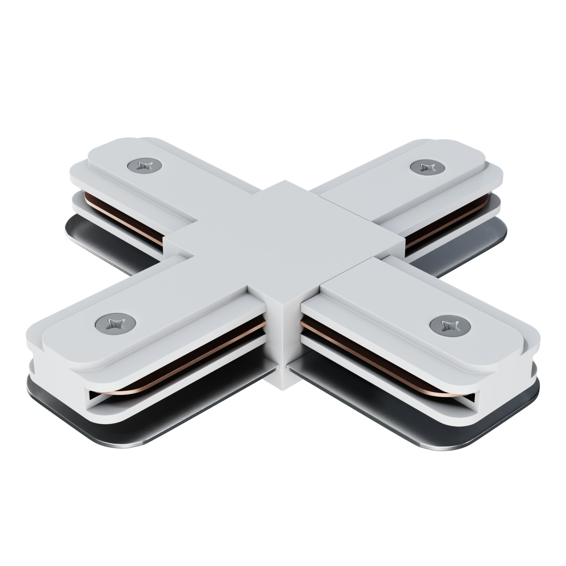 Х-образный соединитель для накладной/подвесной трековой системы 2TRA, White