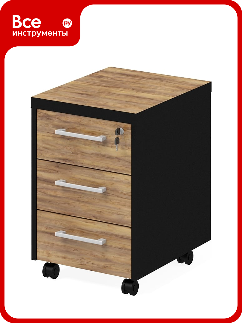 Мобильная тумба феликс Парламент 43.4x53x64 см таксония медовая ПК-ПРЛ-ТММ43Х53-В1-1078