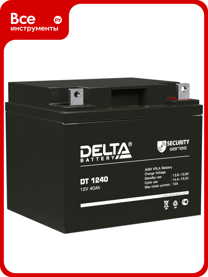 Батарея аккумуляторная Delta DT 1240