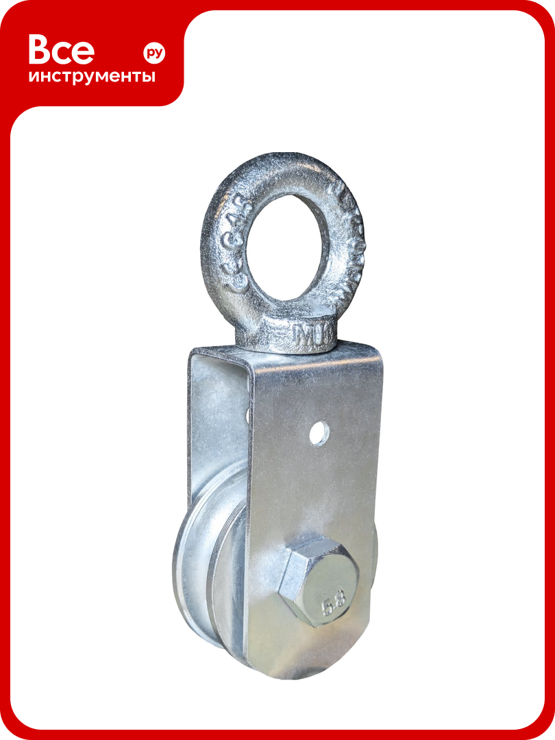 Блок монтажный кранэлектро (ролик 50мм, под 12мм) 00-00027804 блок без вертлюга, металлический ролик, без крюков