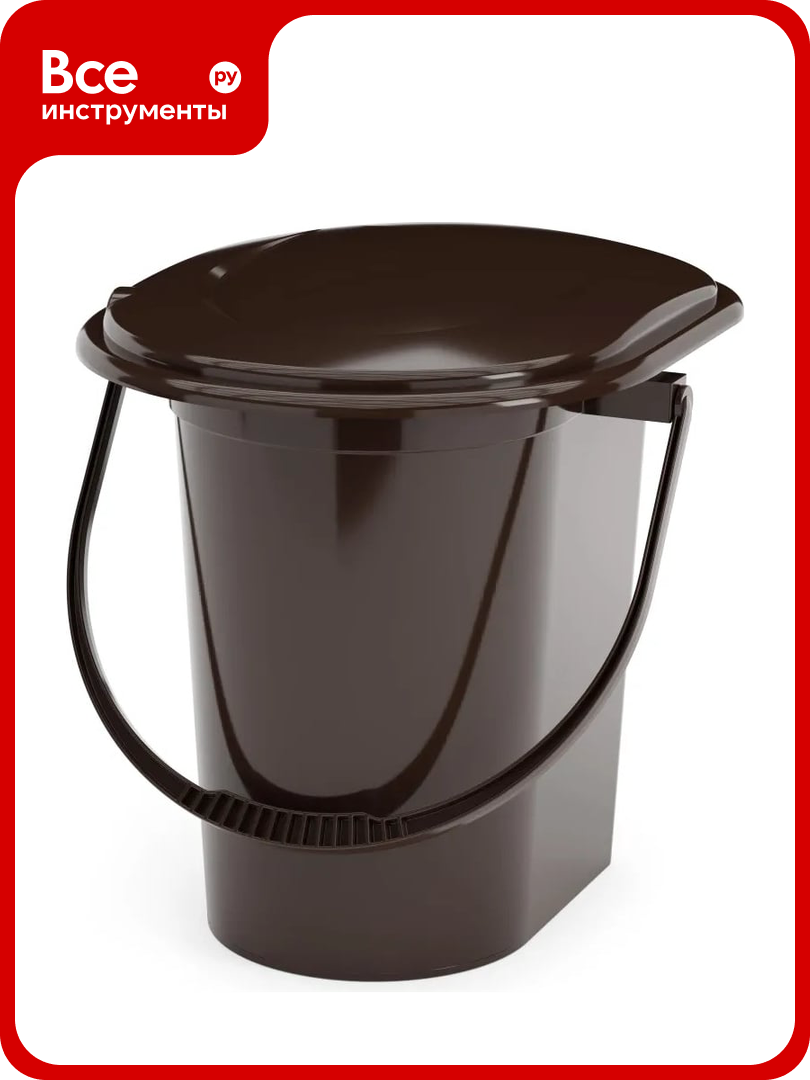 Ведро-туалет ЗПИ «Альтернатива» 17л, коричневый М1319
