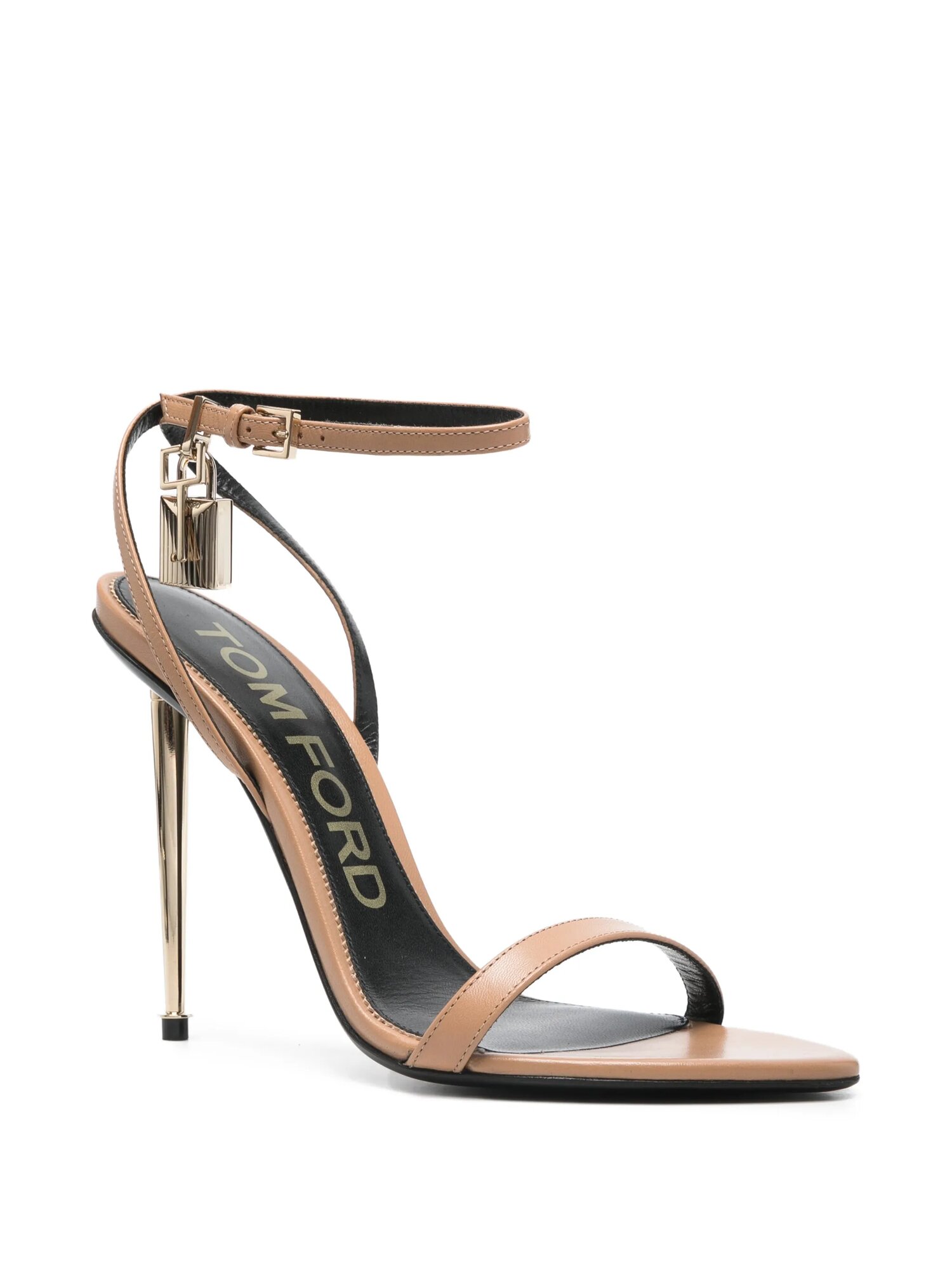 Босоножки Tom Ford Padlock ankle-strap sandals, размер 36, brown — фото 1