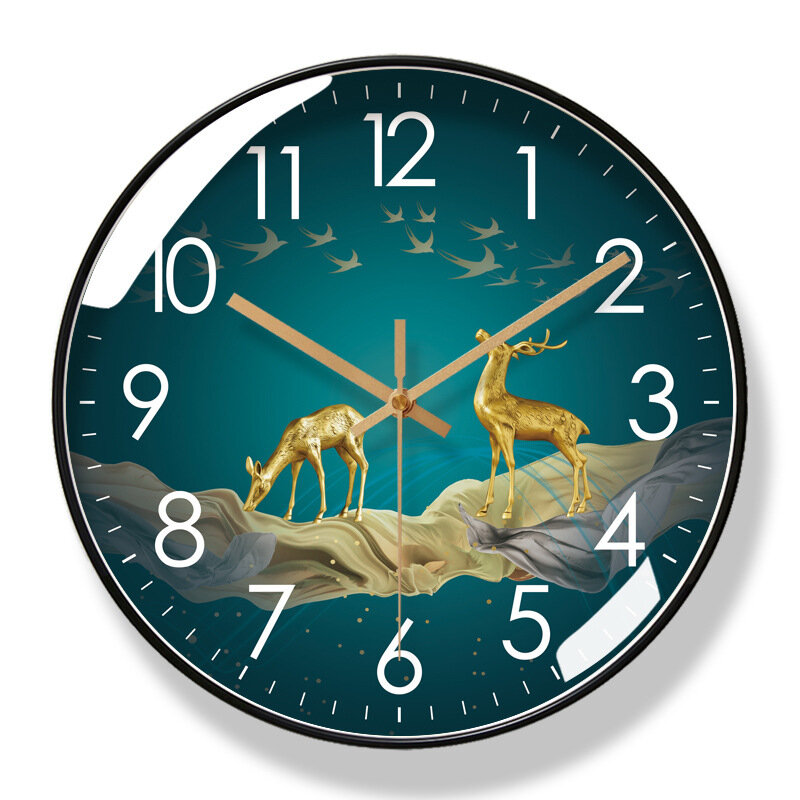 Горячая распродажаУльтра-тихие настенные часы 6014, часы для гостиной, простые скандинавские модные домашние часы, настенные часы, бесшумные кварцевые часы с секундным ходом