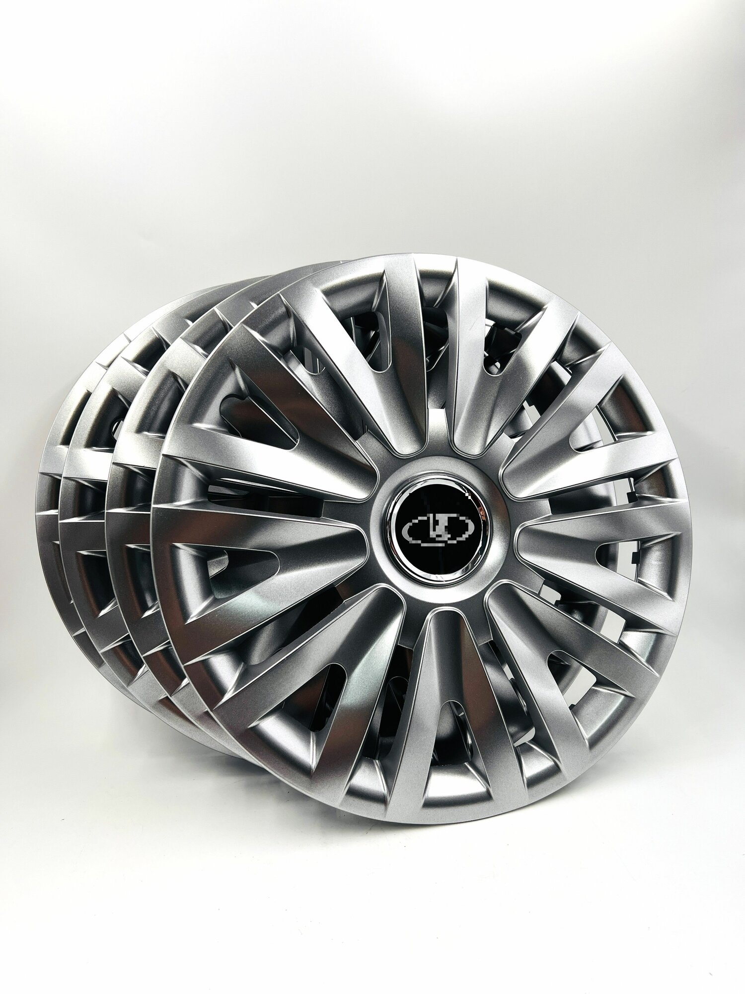 Колпаки на колеса R15 гибкие с эмблемой подходят для Лада Ларгус 4 шт