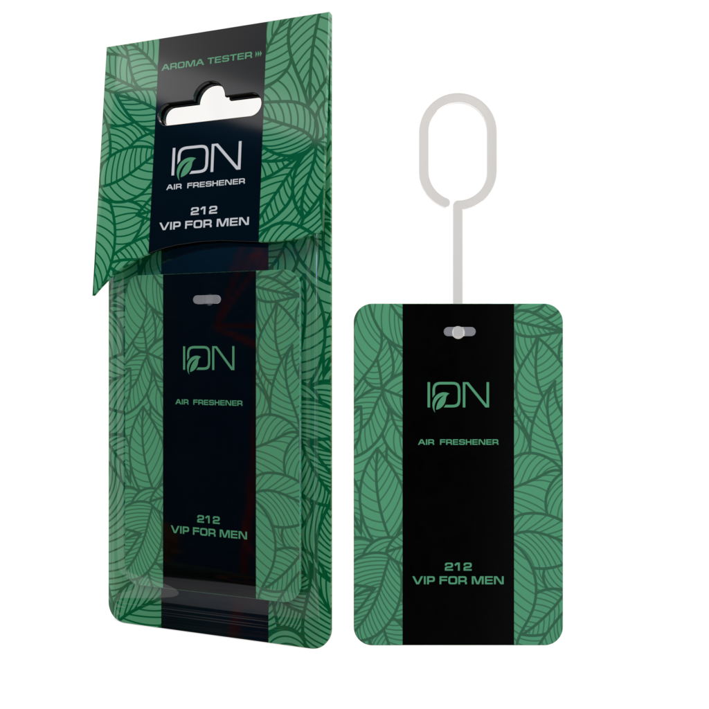 Освежитель (ароматизатор) подвесной картон ION по мотивам 212 vip for men (Carolina Herrera) ИОН арт. IP33 - высокое