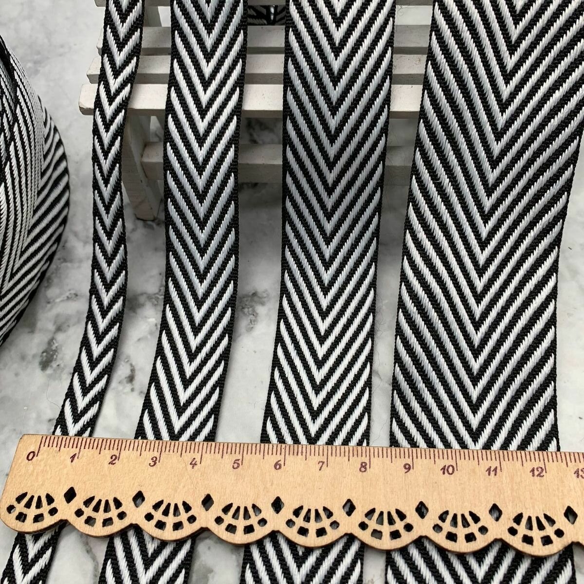 Черно-белая переплетающаяся лента, лента в елочку, аксессуары для одежды, декоративная лента, DIY лента, тканевая полоска, кружево, полиэстер, ручная работа, тканевая полоска
