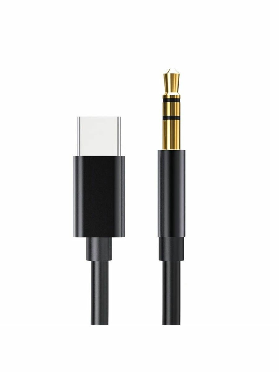 Переходник Type-C на 3.5 jack, тканевая оплетка / переходник для наушников c Type-C на AUX