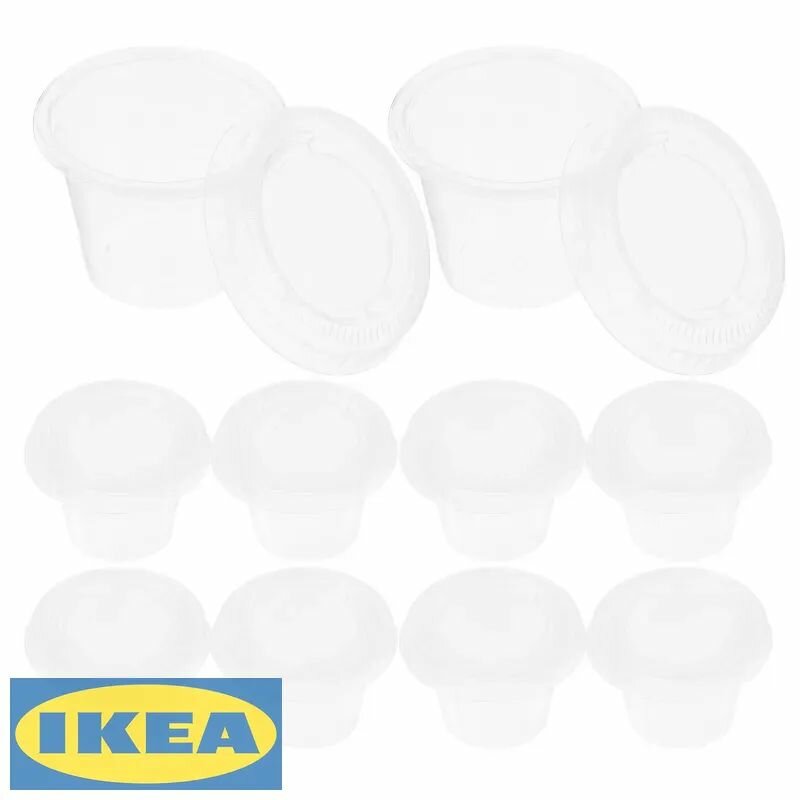 Одноразовые Соусники Из Пп Материала, Объем 30Мл, Квадратное Основание, Круглая Верхняя Часть, 100Шт