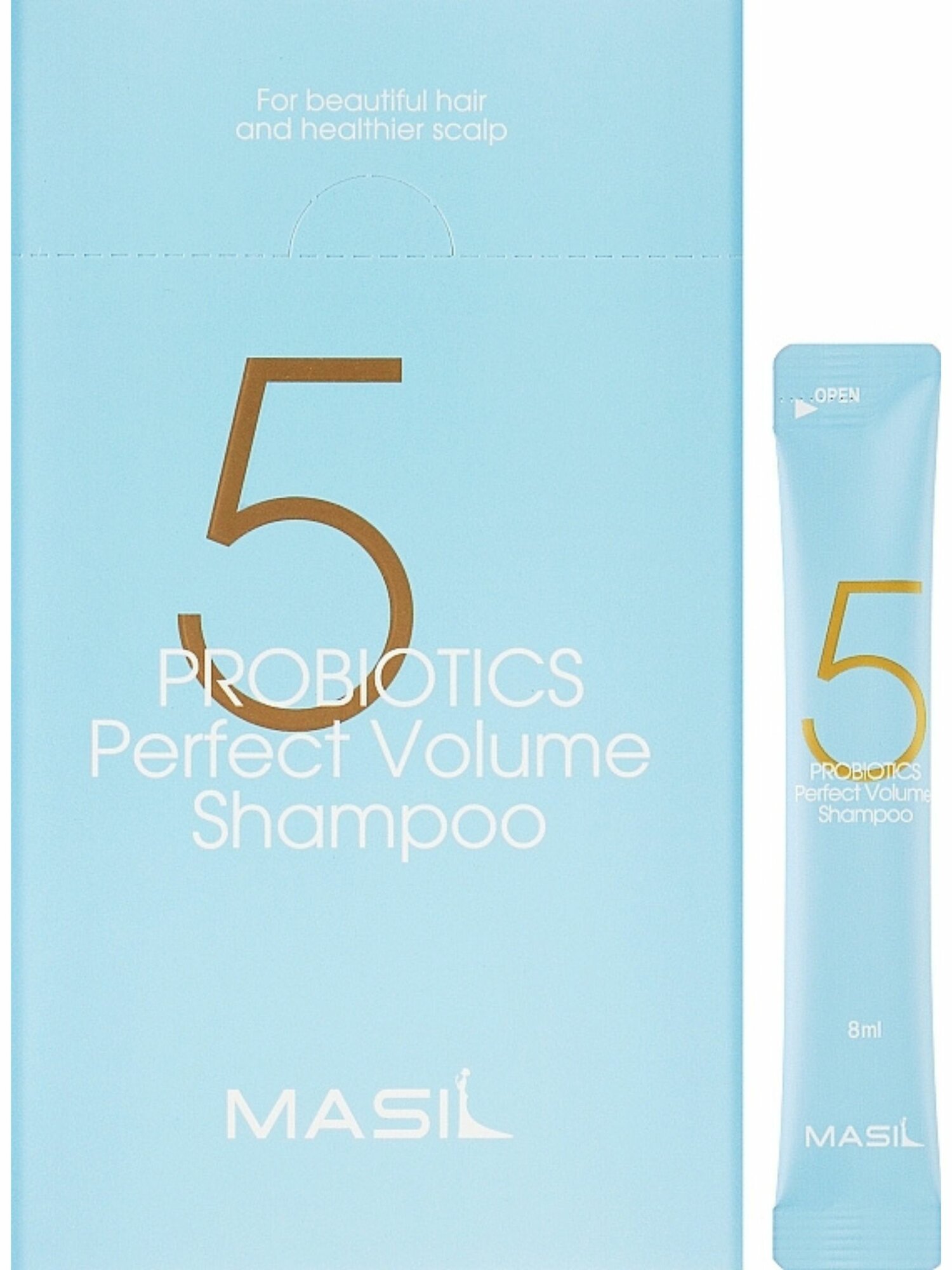 MASIL Шампунь для объема волос с пробиотиками 5 Probiotics Perfect Volume Shampoo, 20 шт х 8 мл.