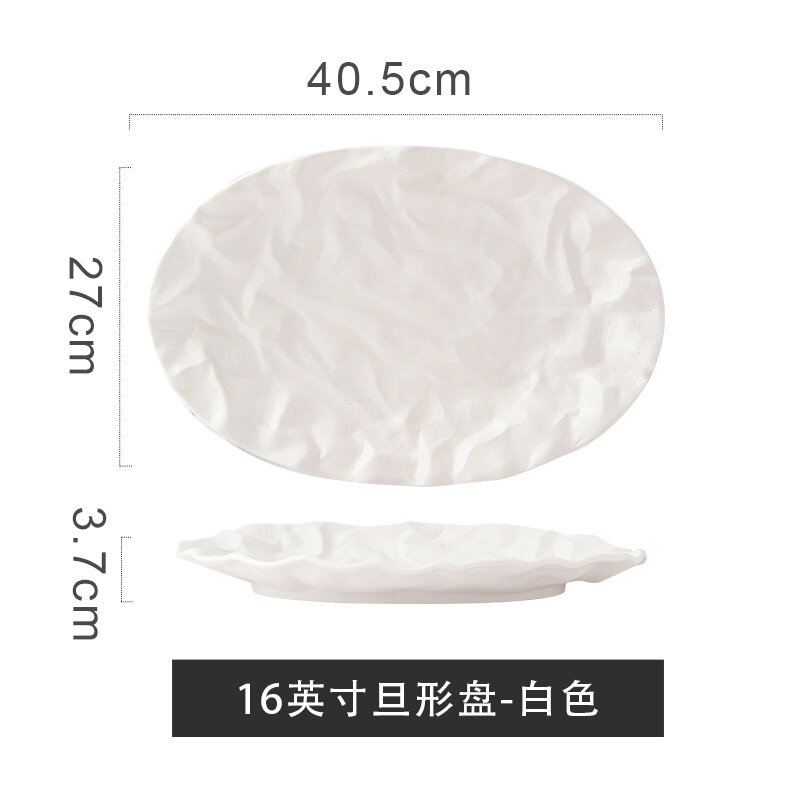 Тарелка для рыбы с матовым камнем, тарелка для паровой рыбы, японский стиль, нерегулярное блюдо, ресторан, отель, керамическая посуда, керамическая тарелка, каменная слой