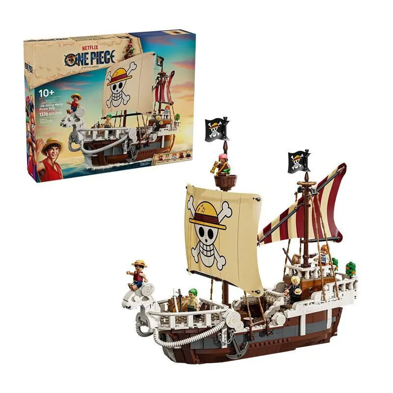 Трансграничная совместимость LEGO 75639 One Piece Forward Merry Pirate Ship, строительные блоки, сборка, игрушка, детский подарок