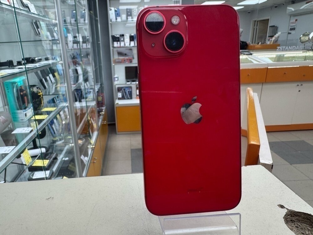 Смартфон Apple iPhone 14 128 Gb, 6.1", Red (nano-SIM + eSIM), красный Б\У уценка