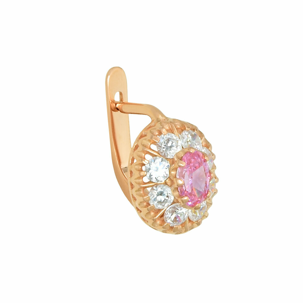 Серьги GUDDA, комбинированное золото, 585 проба — фото 1
