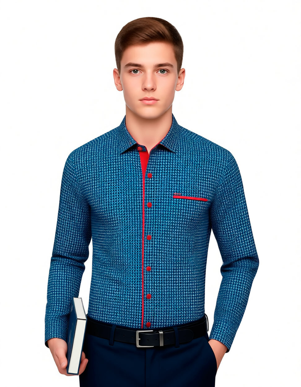 Школьная рубашка Рубашка с длинным рукавом для мальчиков