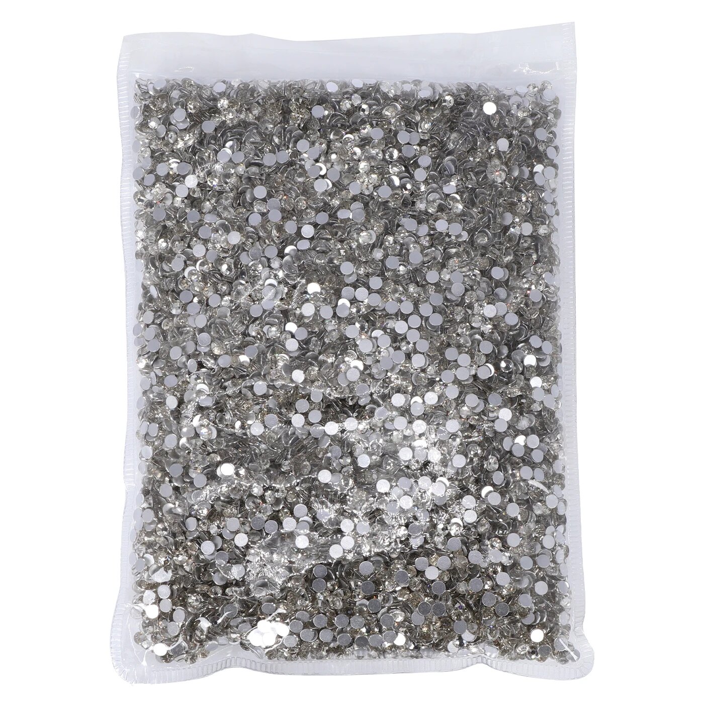Серебряные стеклянные стразы SS10-14400Pcs, Crystal