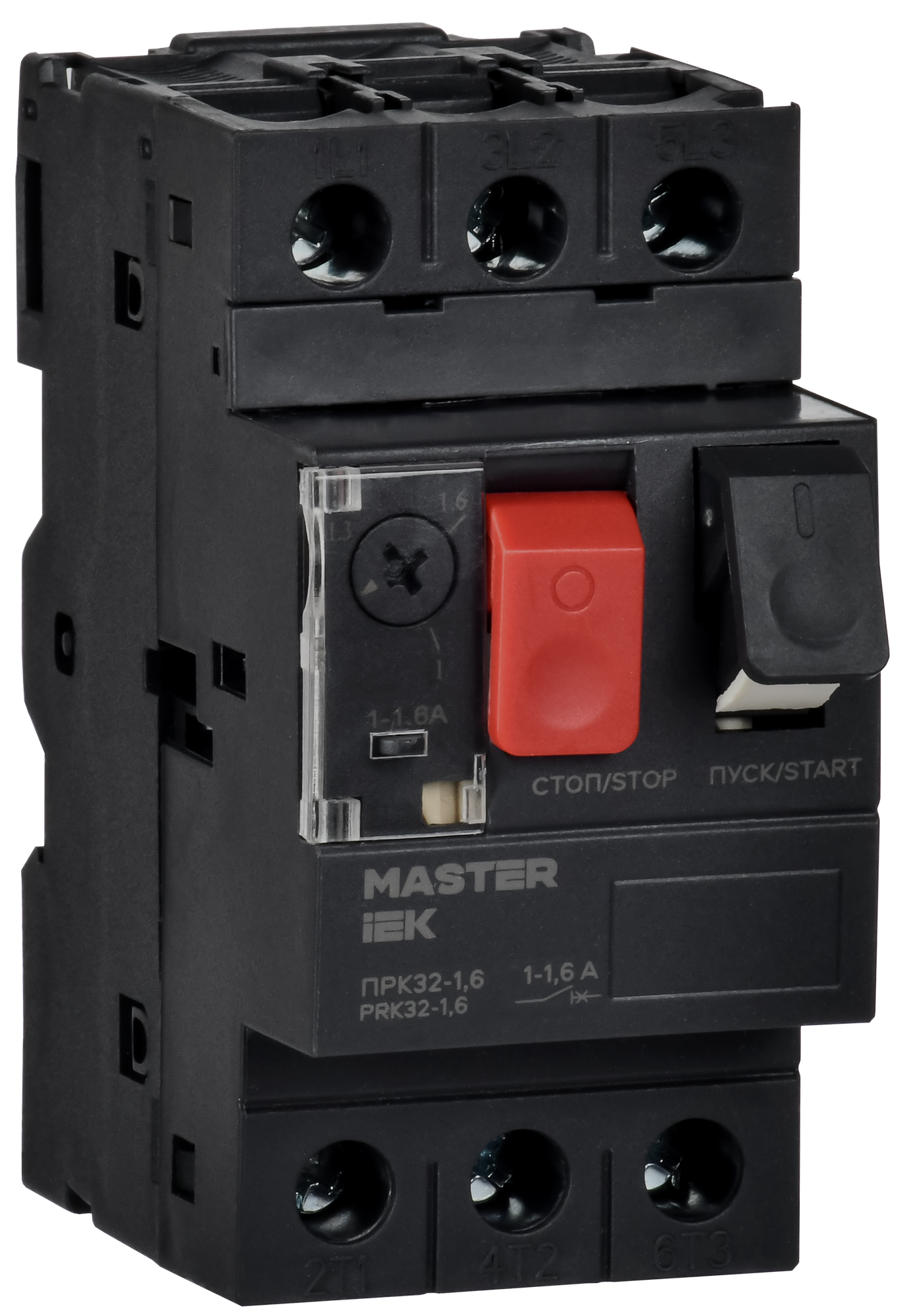 Пускатель ПРК32-1,6 In=1,6А Ir=1-1,6А Ue 660В MASTER IEK IEK DMS11-D16