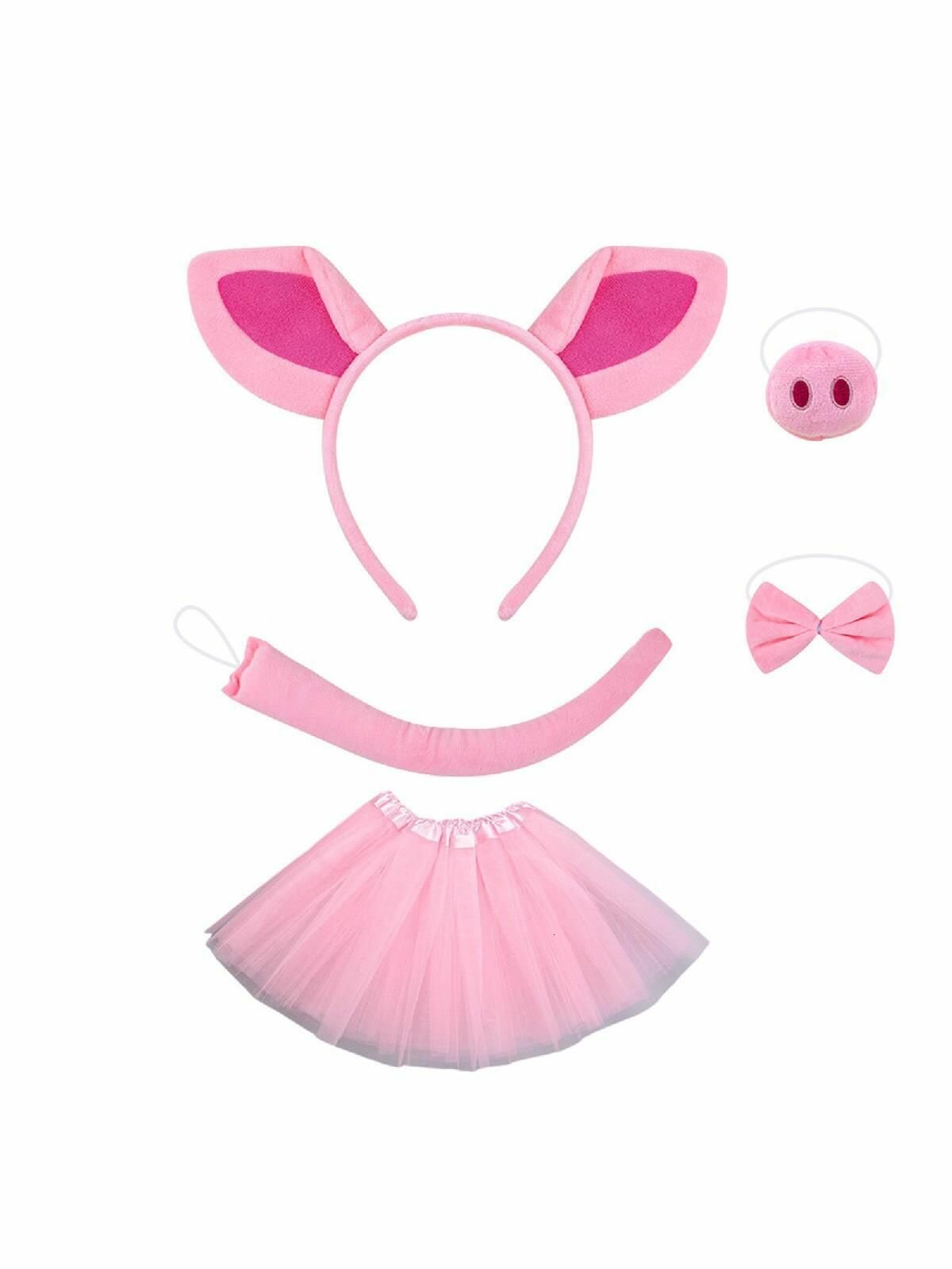 Головной убор Свинка для детей, - набор из 4 предметов с гау