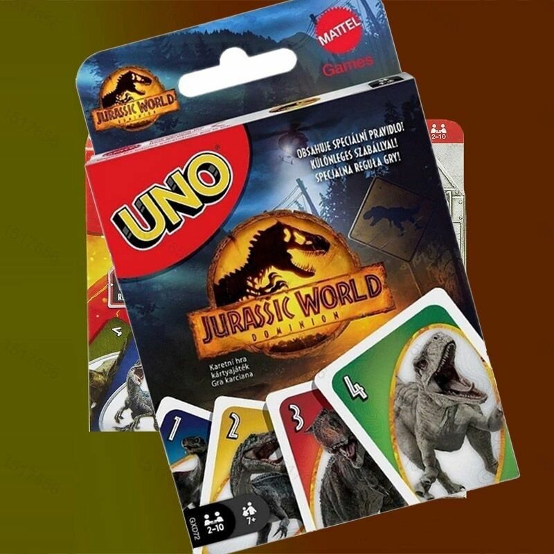 Настольная карточная игра UNO Парк Юрского Периода для детей карт, Новая версия игры для всей семьи