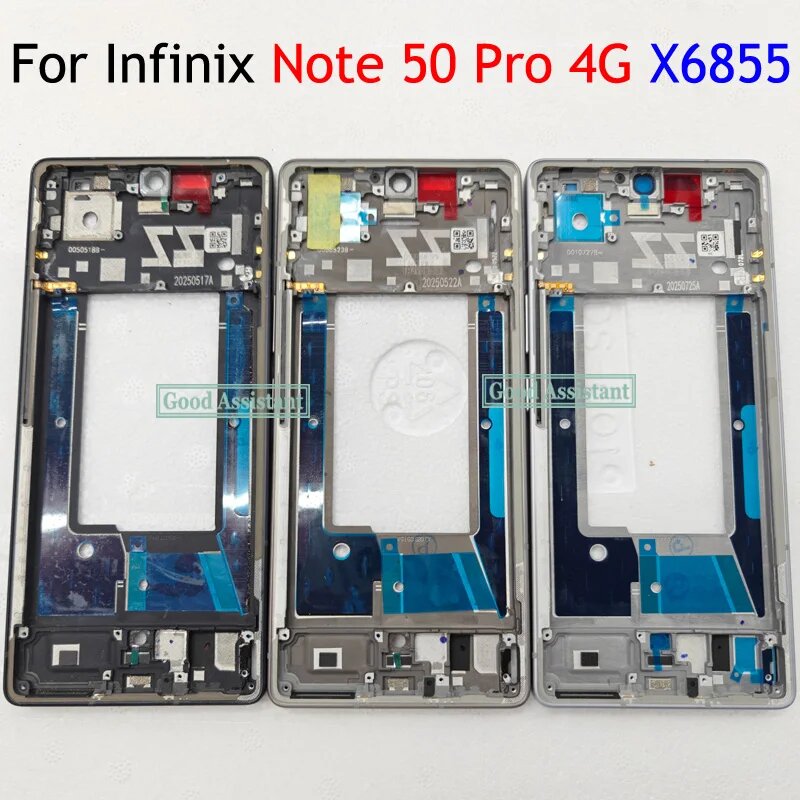 Задняя крышка, передняя панель для Infinix Note 50 Pro 4G Gold Front Frame