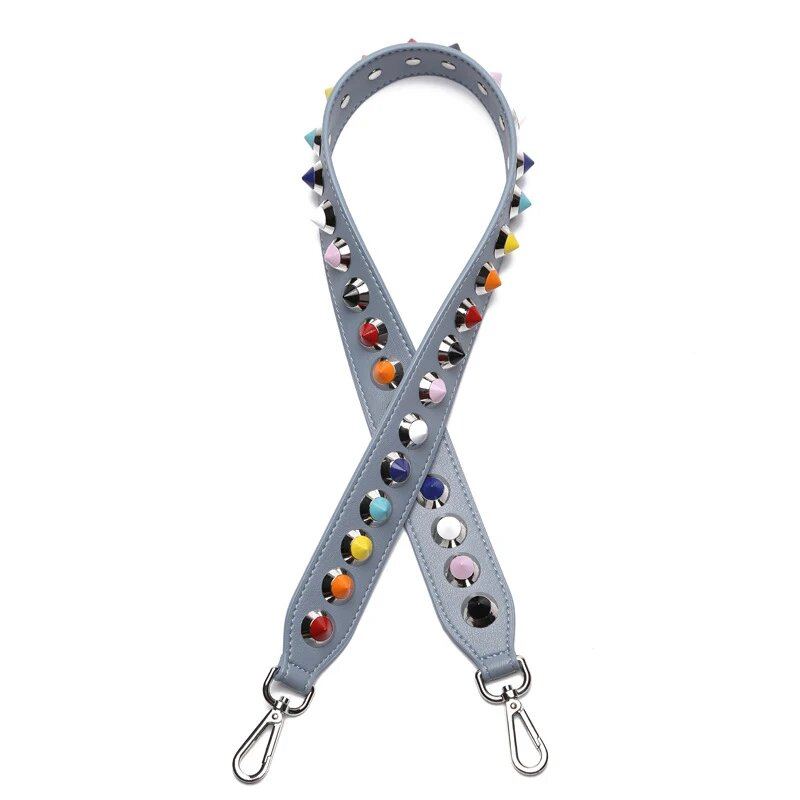 Индивидуальный ремень для сумки из натуральной кожи с заклепками, женская сумка, аксессуары для 7