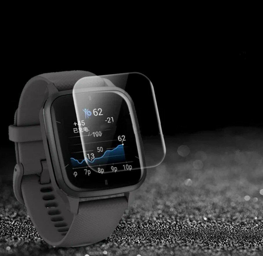 Защитная пленка MyPads Tape для умных смарт-часов Garmin Venu Sq 2, глянцевая