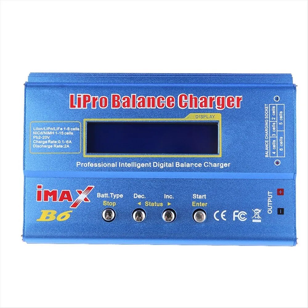 Зарядное устройство для аккумуляторов IMAX B6 Lipo мощностью 80 Вт + интеллектуальное зарядное устройство с Т-образным разъемом