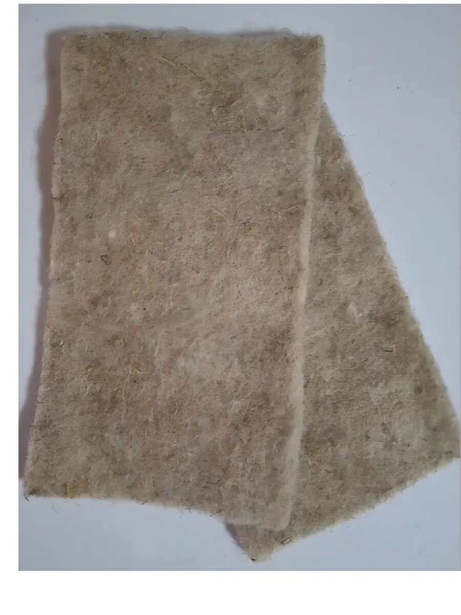 Льняная вата, набор - 2шт, неотбеленная, для ватных игрушек