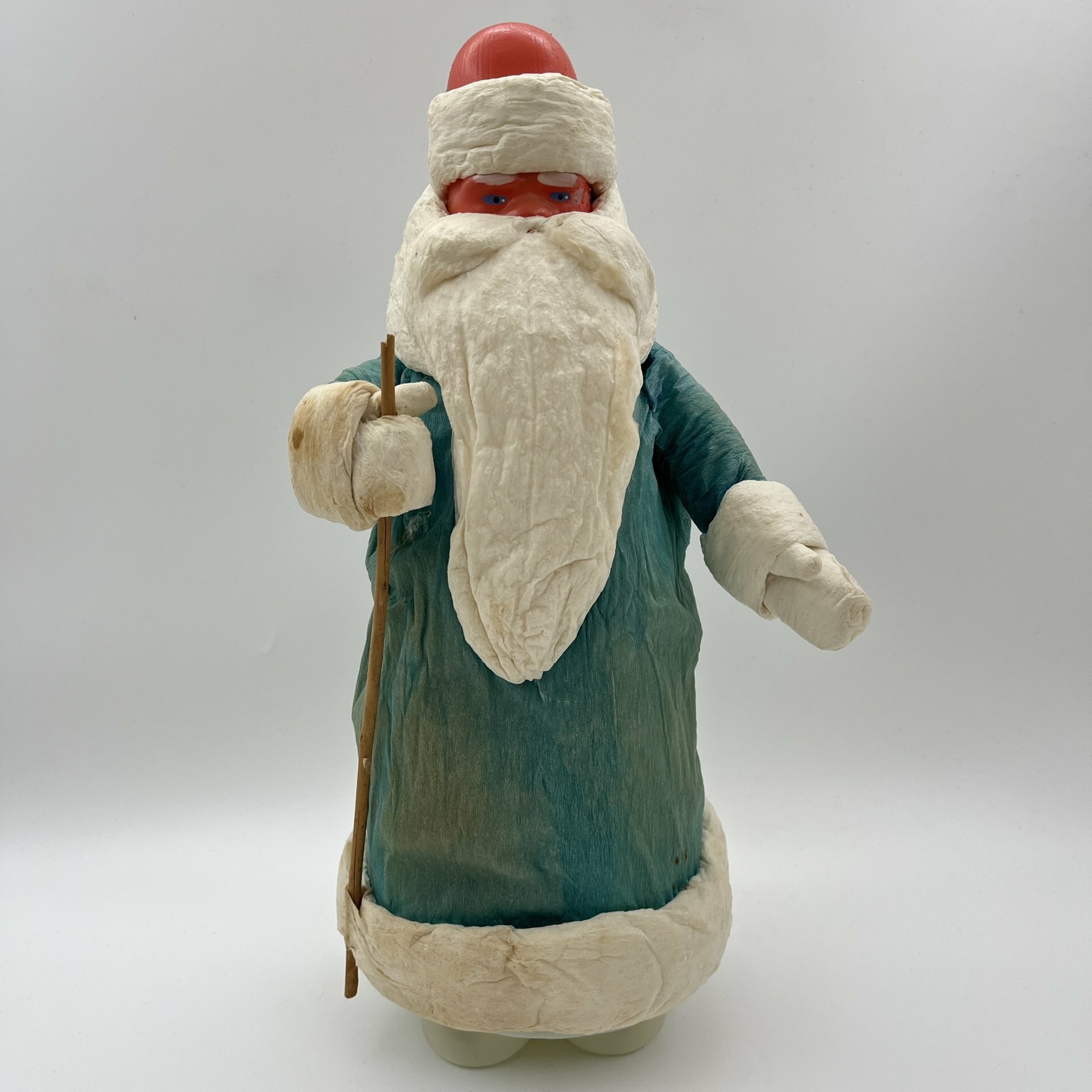 Игрушка подставная под ёлку "Дед Мороз", пластик, вата, роспись, СССР, 1950-1960 гг.