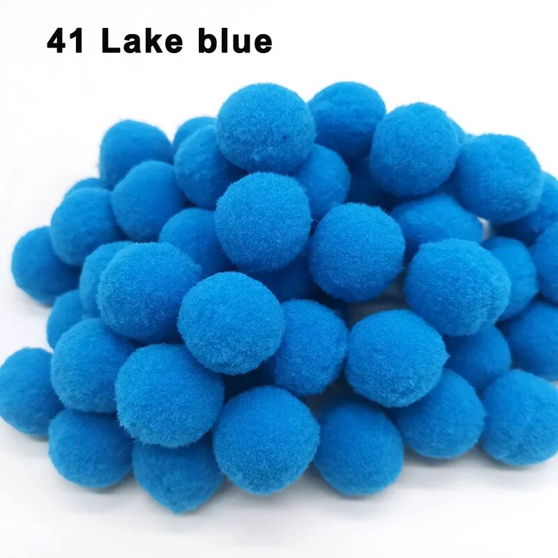 Помпоны синие, 30 мм, 30 шт, Lake blue 41