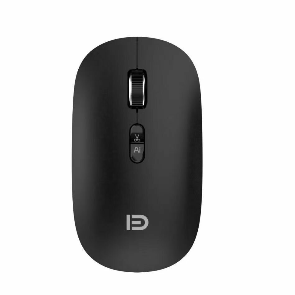 Беспроводная мышь Bluetooth 3-режим с ИИ-управлением голосом, перезаряжаемая, тихая, для ноутбука - Черная