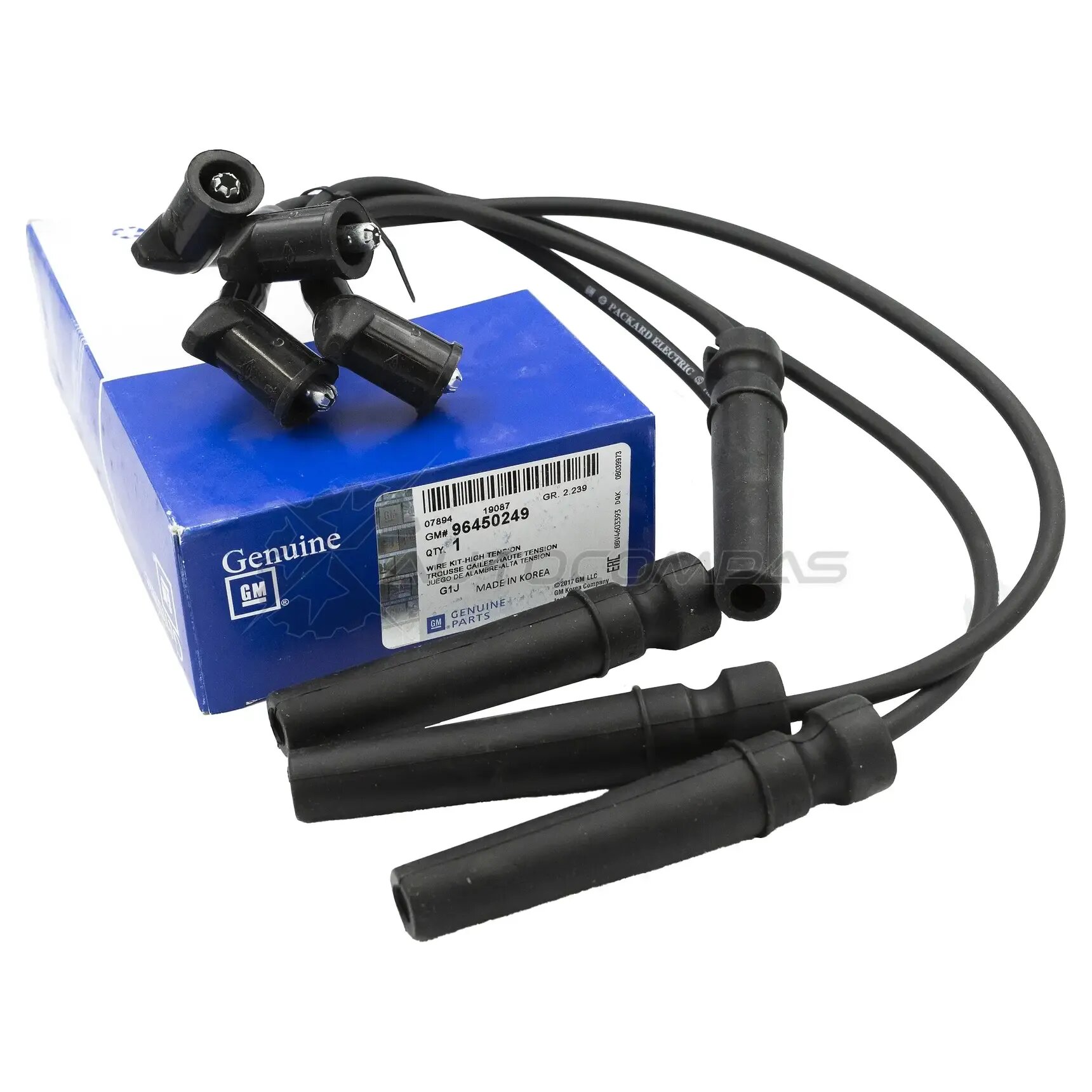 Высоковольтные провода зажигания, комплект Chevrolet Aveo Cruze Lacetti Rezzo Daewoo Nexia Zaz Lanos GM 96450249 22332290 NERJ J