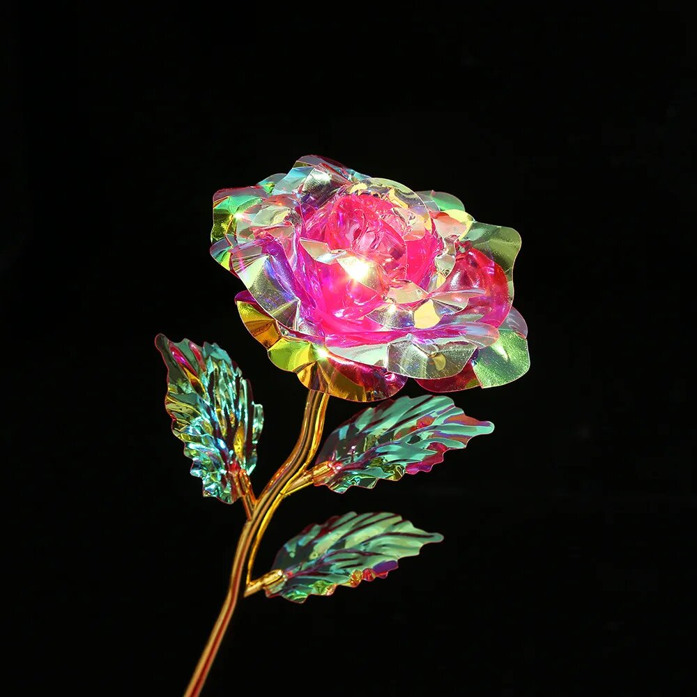 Золотая искусственная роза Розовый, Pink