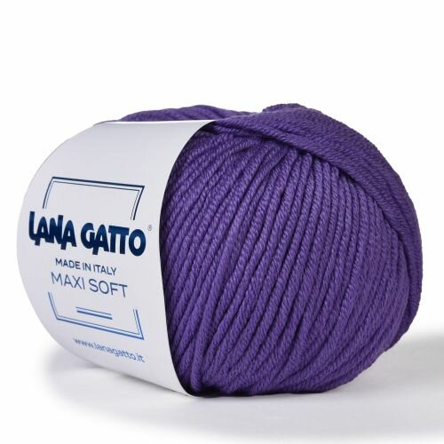 Пряжа Lana Gatto Maxi Soft (5 мотков) 14450 тёмная сирень