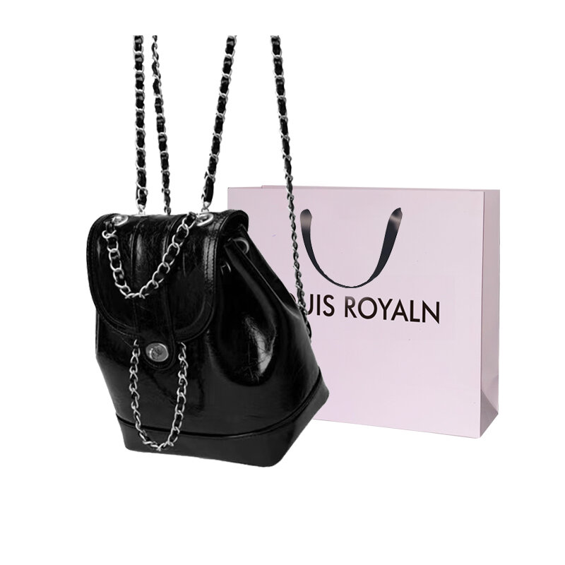 Рюкзак женский LOUIS ROYALN PU 5590697 Белый Черный Красный Люминесцентный серебристый Белый и Чёрный