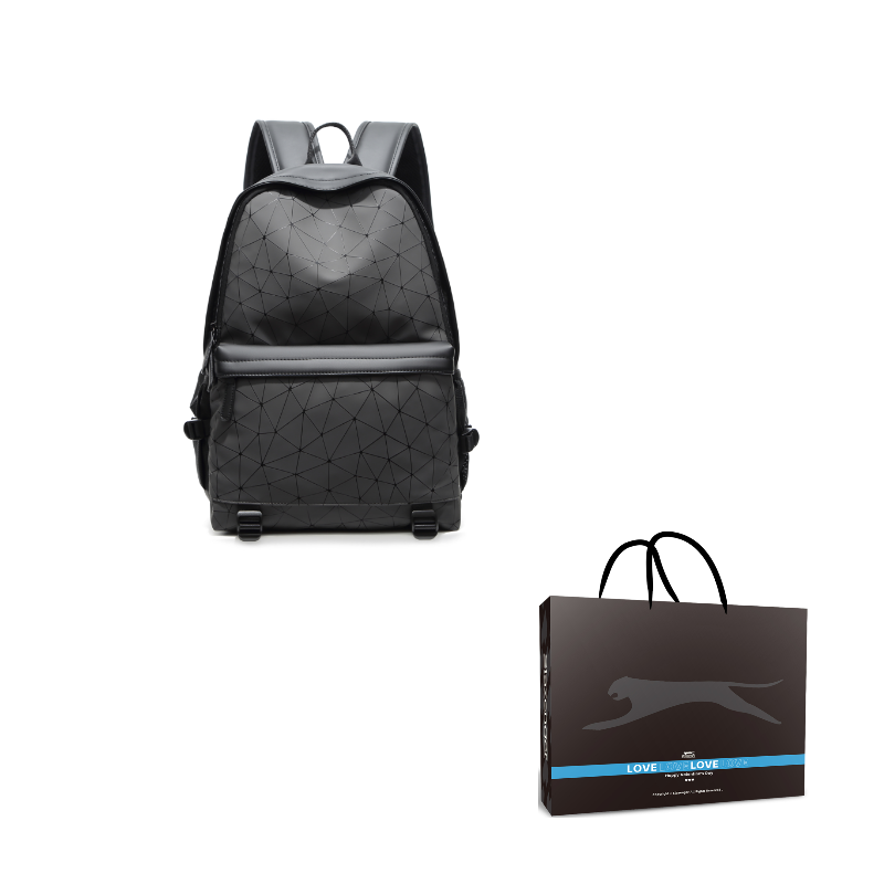 Рюкзак мужской Slazenger PU Soft Leather 5594046, темно-серый/черный