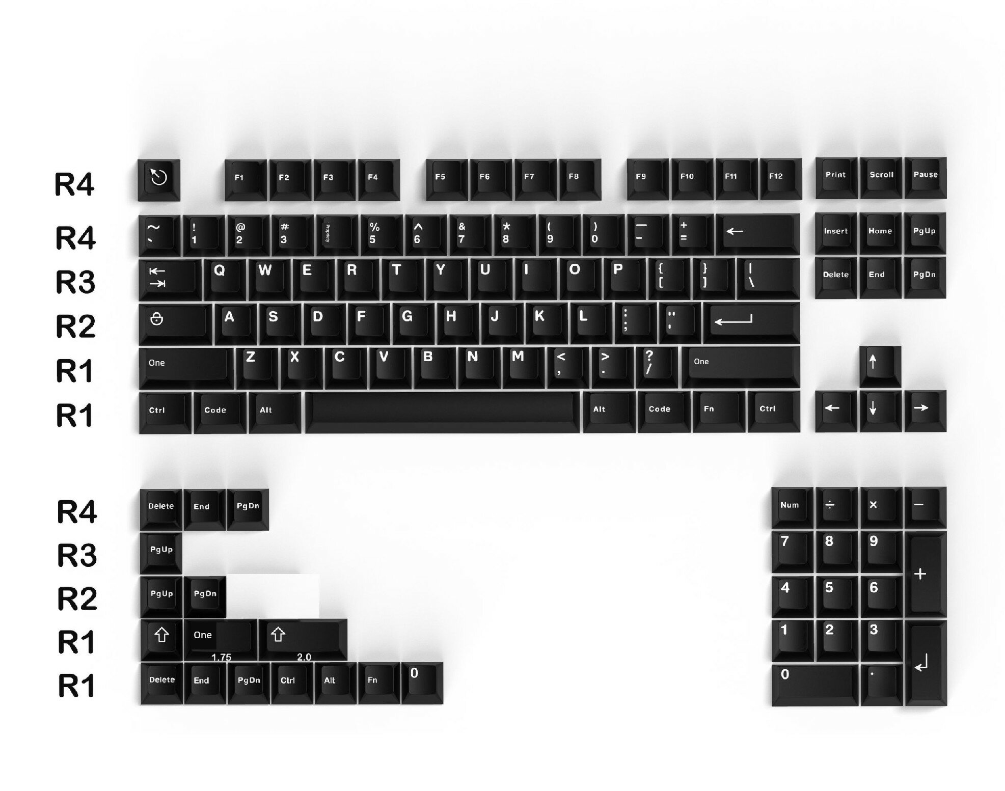 Новые оригинальные двухцветные кейкапы Aifei из ABS-пластика, классический синий цвет Fantasy, совместимые с