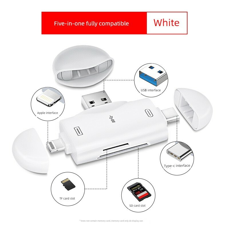 Универсальный кардридер OLYSON для карт памяти Apple SD, iPhone 17, USB 3.0, Sony, Canon, micro-SLR, TF, Type-C, iPad,