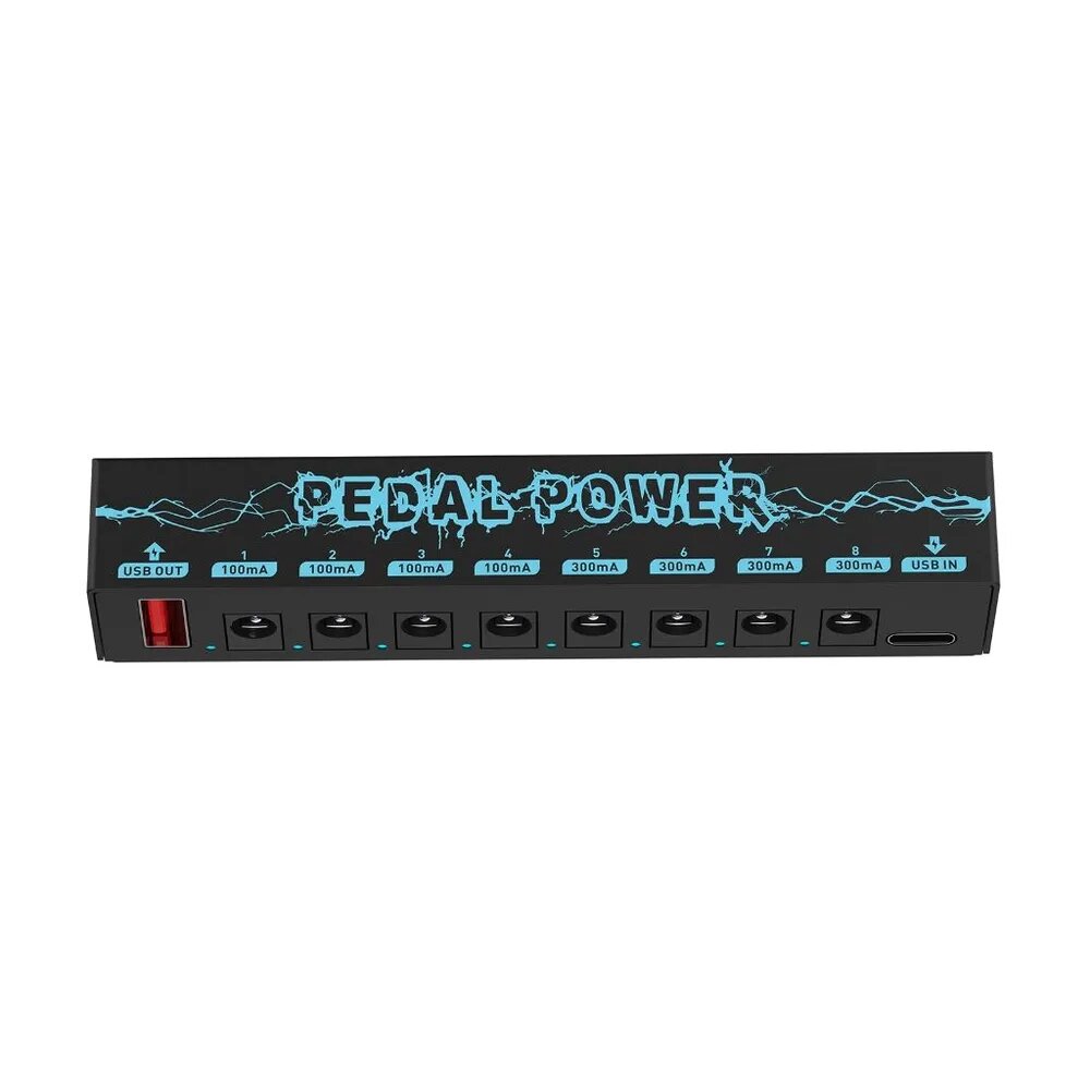 Педаль эффектов Pedal Power для гитарных педалей, изолированный блок питания, 8 выходов постоянного тока, 1 выход USB — фото 1