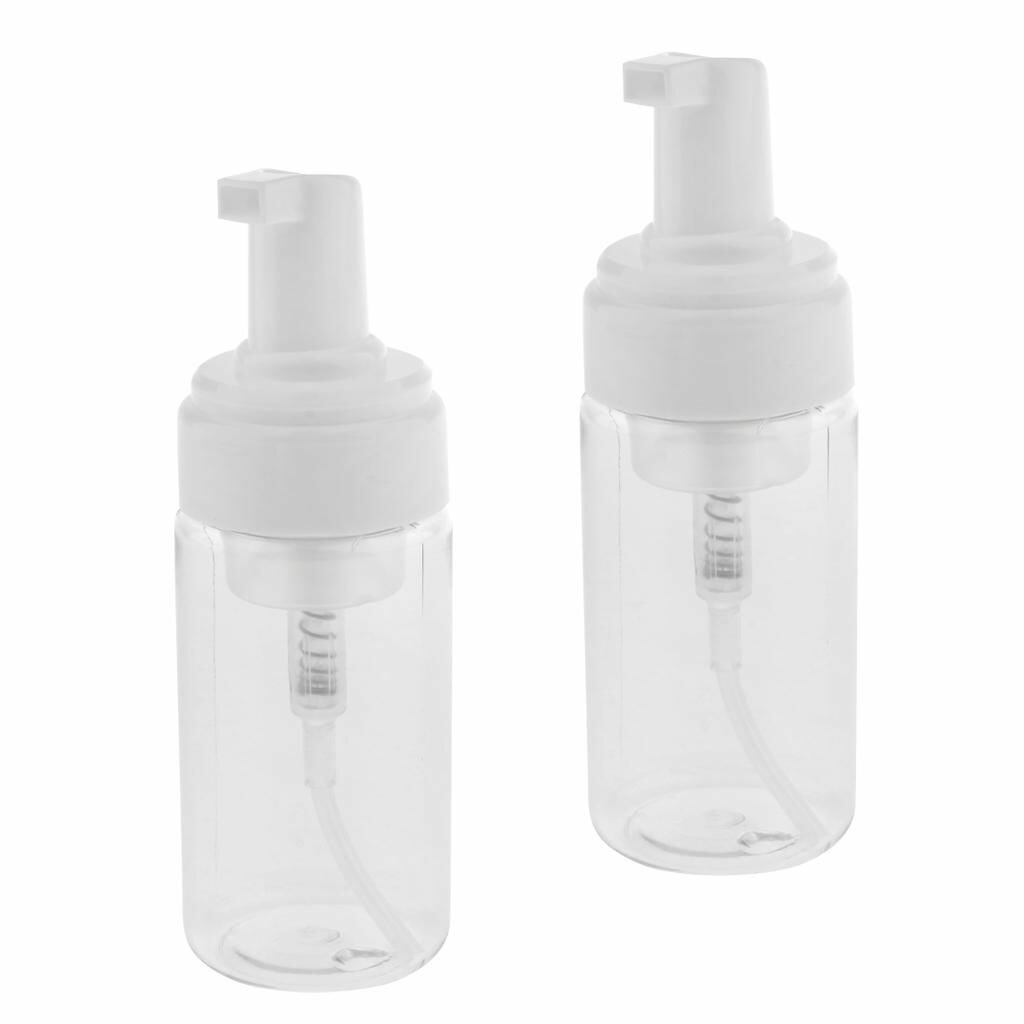 Дозатор пенного мыла, 2 шт, 100 мл, прозрачный, многоразовый, пластиковый, для путешествий