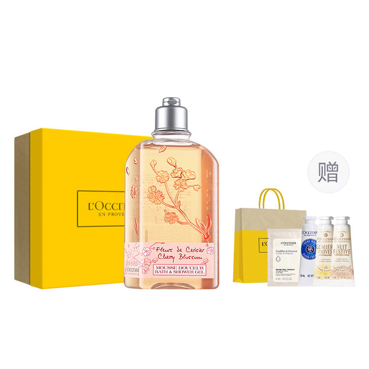 Гель для душа унисекс LOCCITANE Цветы вишни ароматный глубоко очищающий увлажняющий, 250мл